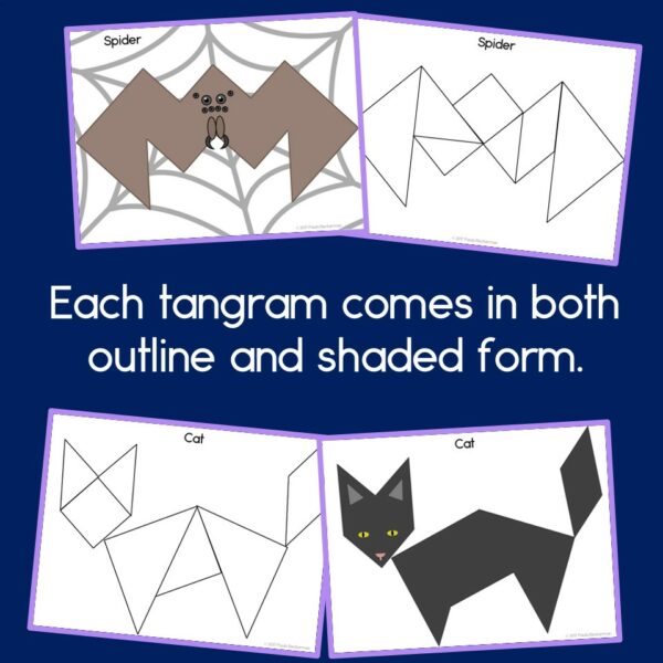 Halloween Tangram Puzzles | 2D Shapes Center | Hands on Math Tangrams ...