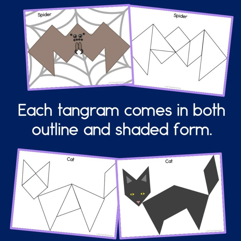 Halloween Tangram Puzzles | 2D Shapes Center | Hands on Math Tangrams ...