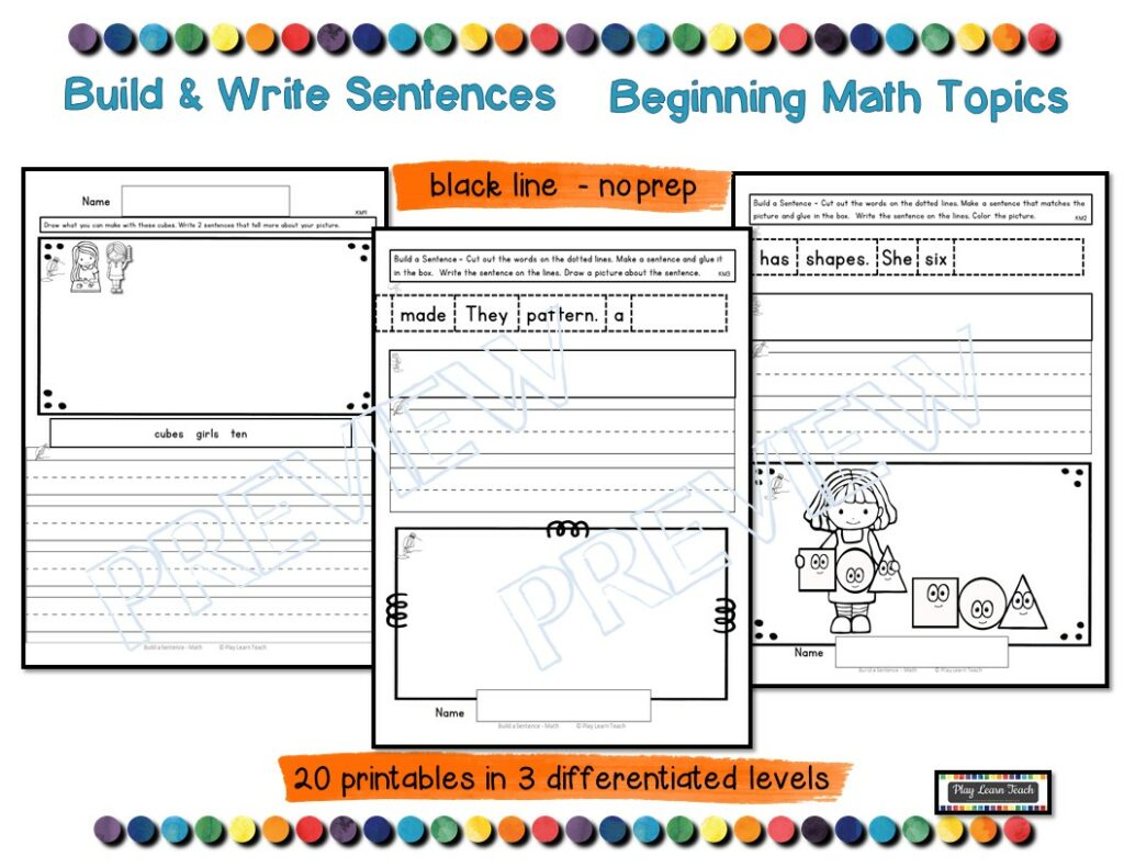 Sentence Writing | Math Writing Scrambled Sentences | Made By Teachers