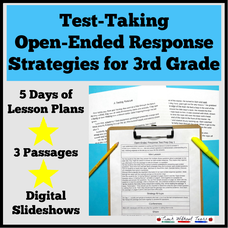 Test Prep Writing Open-Ended Responses for 3rd Grade | Made By Teachers