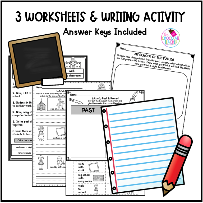 Social Studies Then and Now - Past Present Future - Schools - 1st Grade ...
