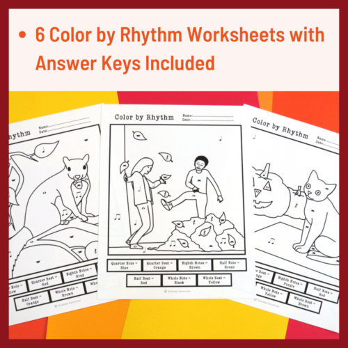 Fall Themed Color by Rhythm | Autumn Music Activities | Made By Teachers