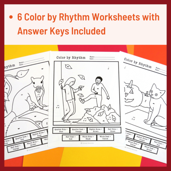 Fall Themed Color by Rhythm | Autumn Music Activities | Made By Teachers