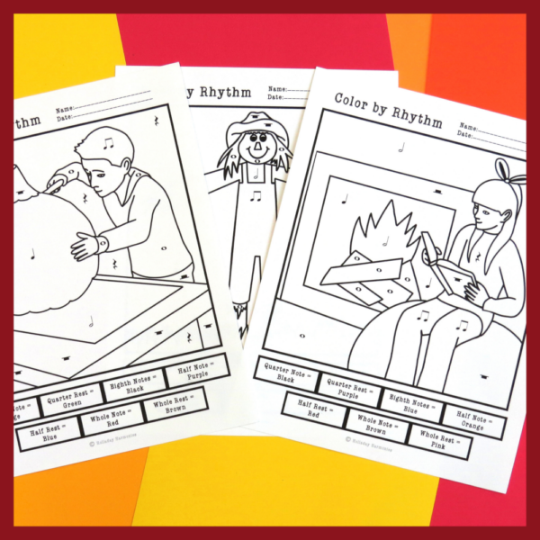 Fall Themed Color by Rhythm | Autumn Music Activities | Made By Teachers