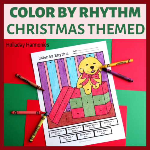 Christmas Themed Color by Rhythm | Christmas Music Activities | Made By ...