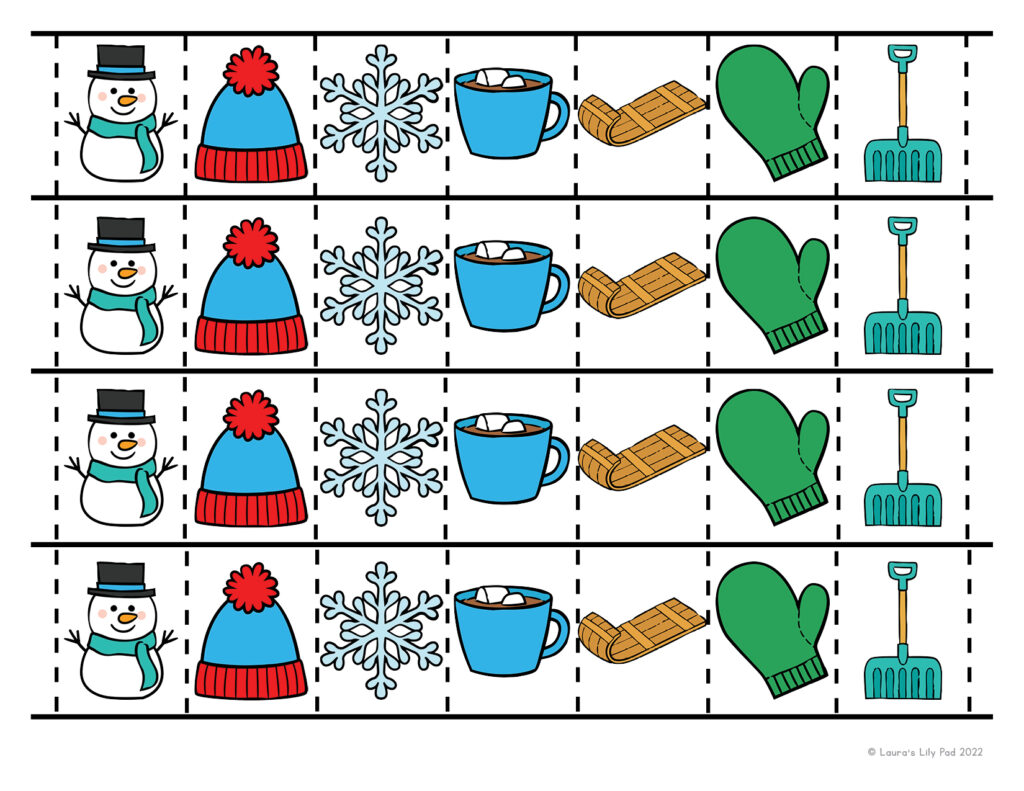 Winter Cutting Practice Scissor Skills Center | Made By Teachers