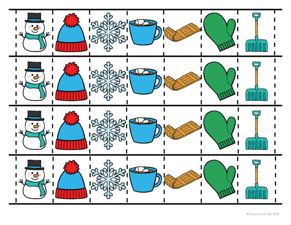 Winter Cutting Practice Scissor Skills Center | Made By Teachers