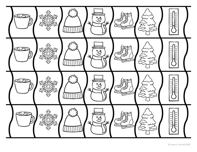 Winter Cutting Practice Scissor Skills Center | Made By Teachers