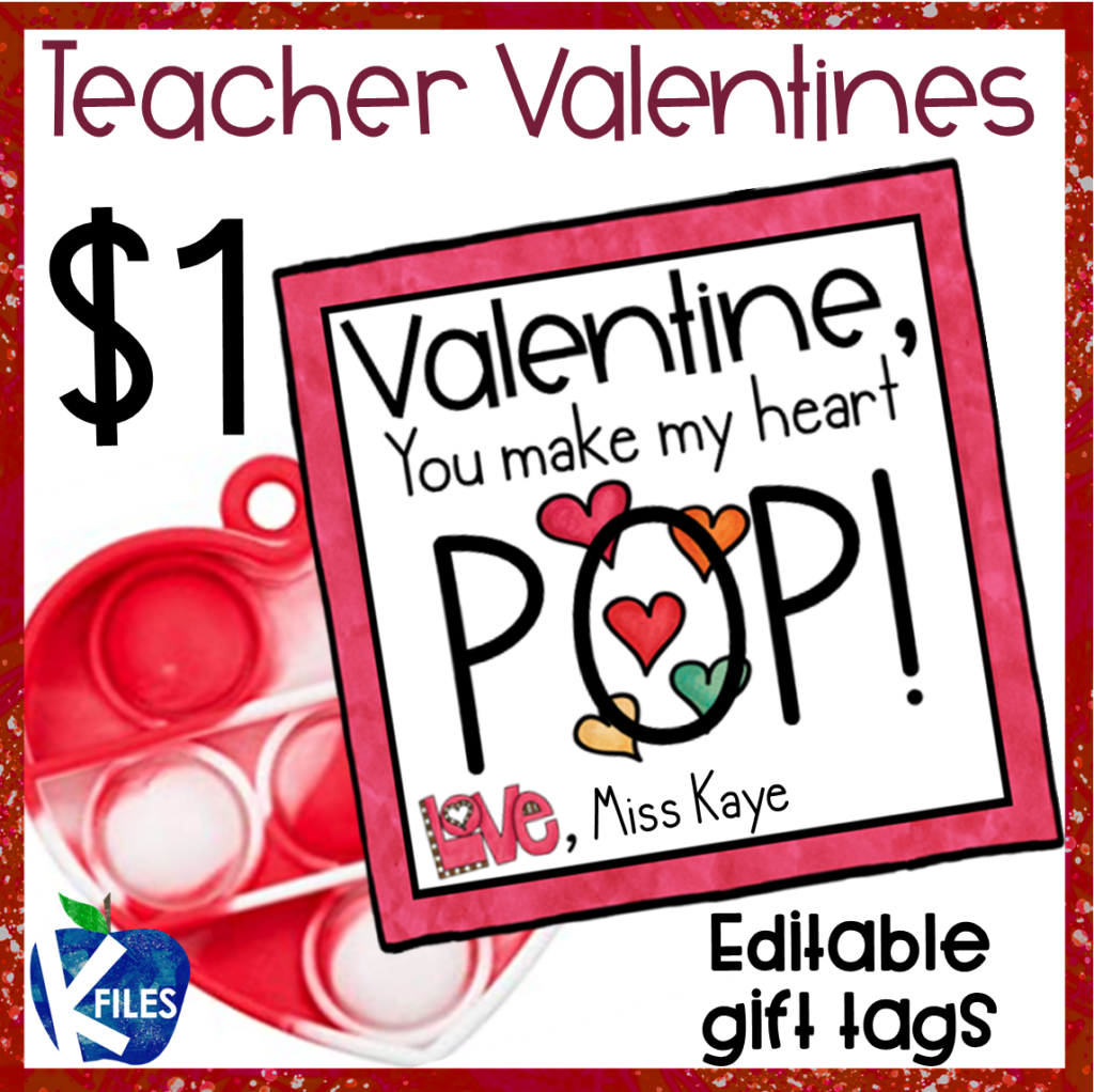 Pop It Valentines Day Cards from Teacher (Editable) | Made By Teachers