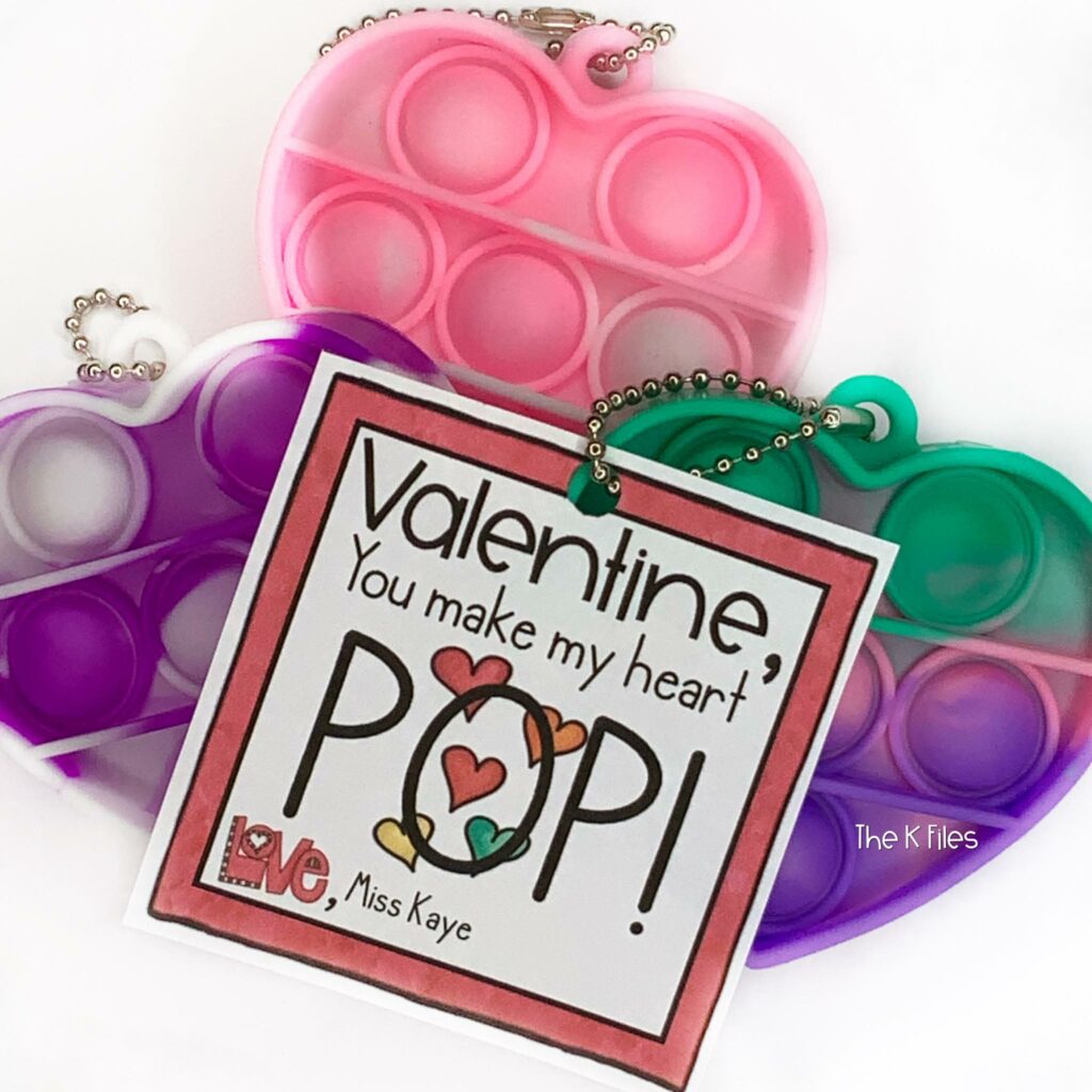 Pop It Valentines Day Cards from Teacher (Editable) | Made By Teachers