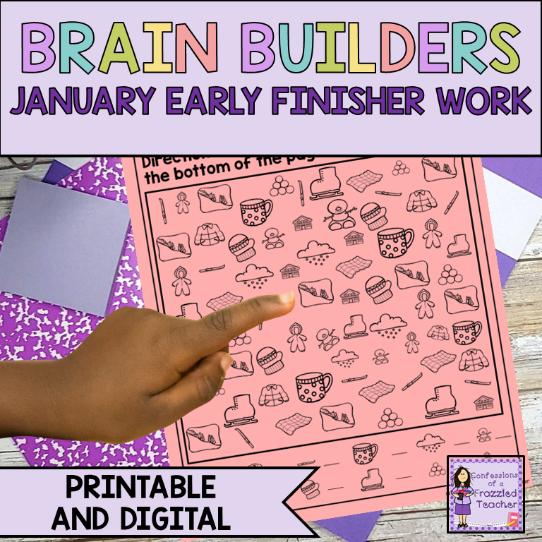 Early Finishers Activities | Brain Teasers | Winter Activities | Made ...