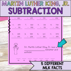 Martin Luther King Math Activities | MLK Subtraction | Made By Teachers