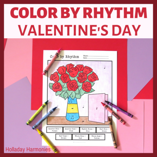Valentine's Day Themed Color by Rhythm Worksheets | Made By Teachers