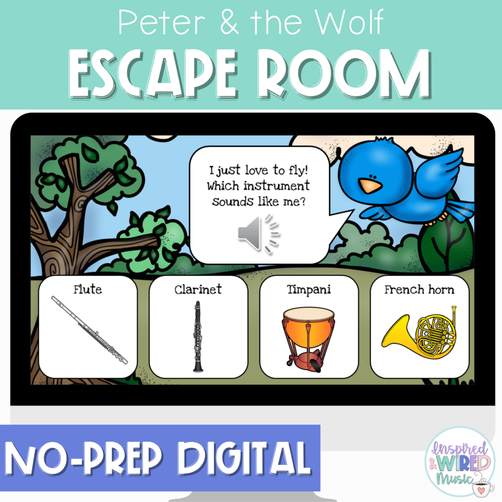 Peter and the Wolf Digital Music Escape Room | Made By Teachers