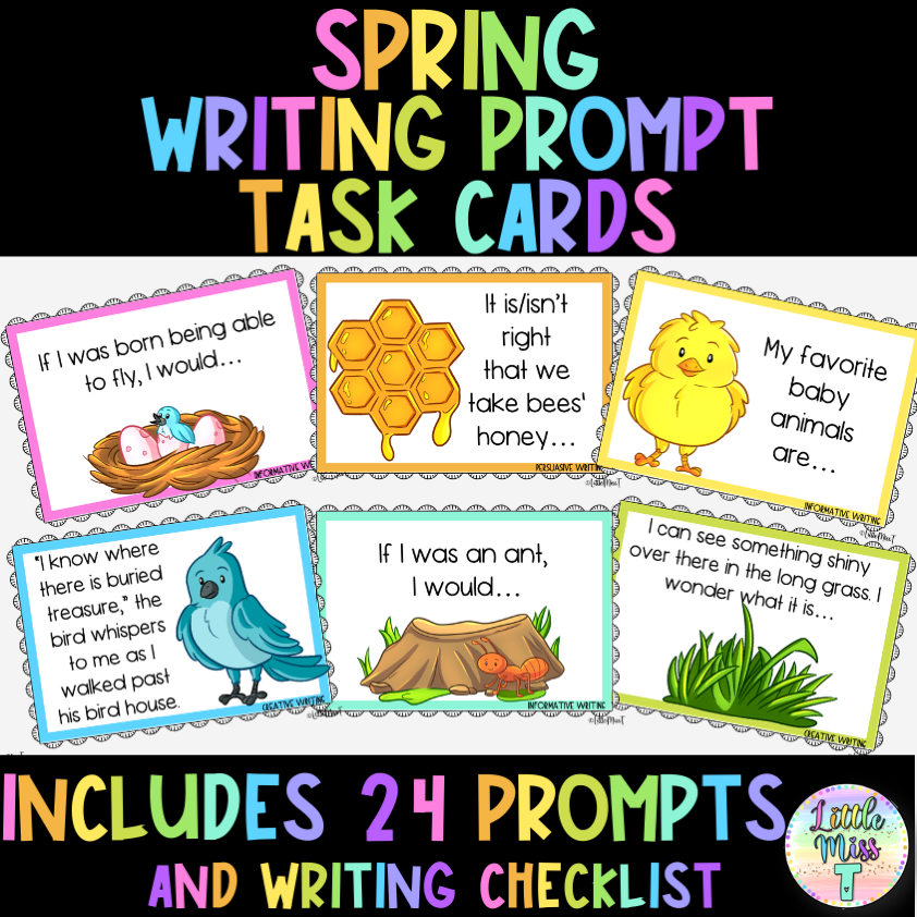 Spring Writing Prompt Task Cards Creative Persuasive Informative ...