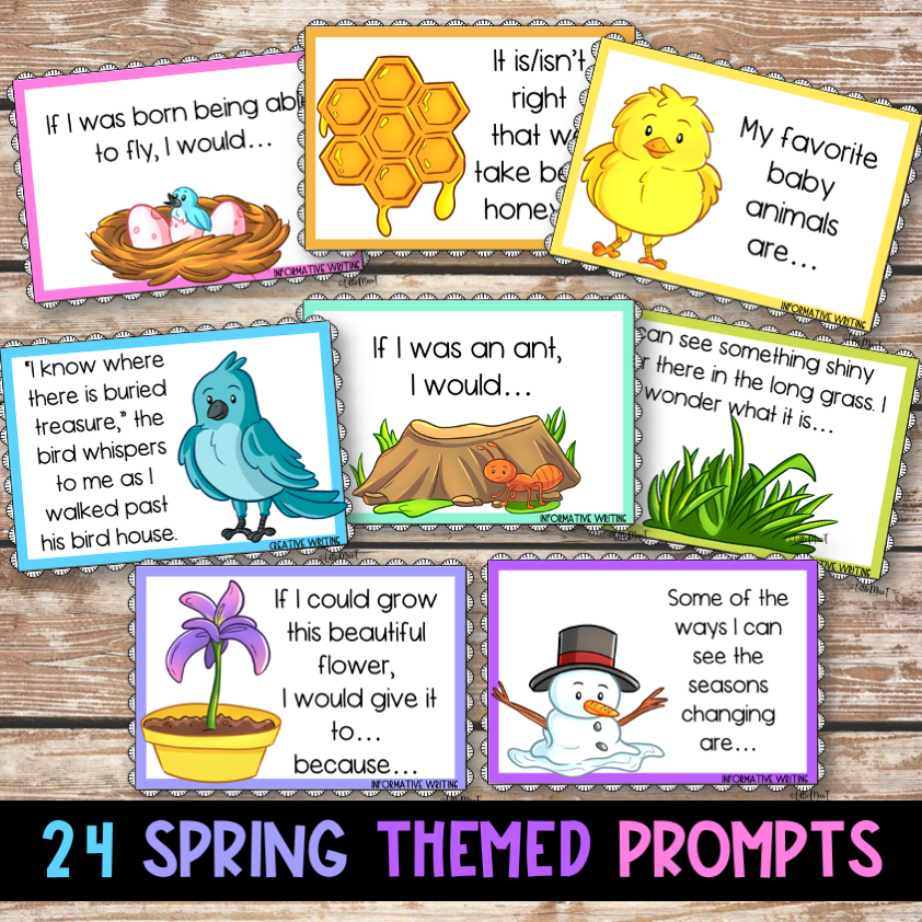 Spring Writing Prompt Task Cards Creative Persuasive Informative ...