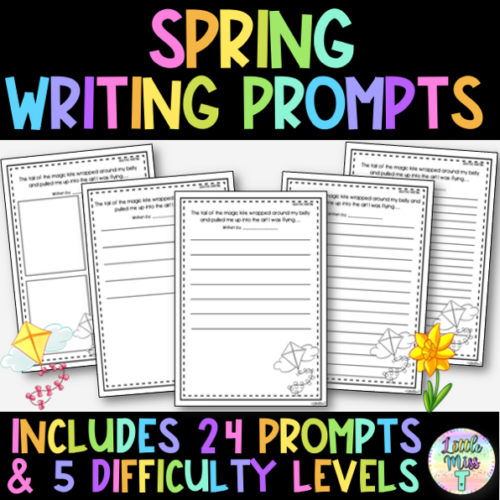 Spring Writing Prompts BUNDLE - Task Cards - Spring Writing Papers ...