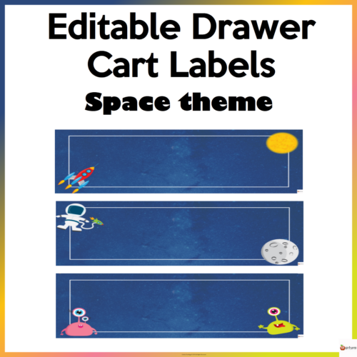 Editable Name Tags and Labels Space Theme Bundle | Made By Teachers