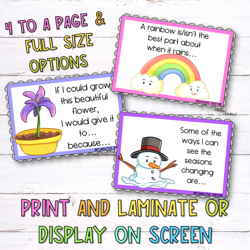 Spring Writing Prompts BUNDLE - Task Cards - Spring Writing Papers ...