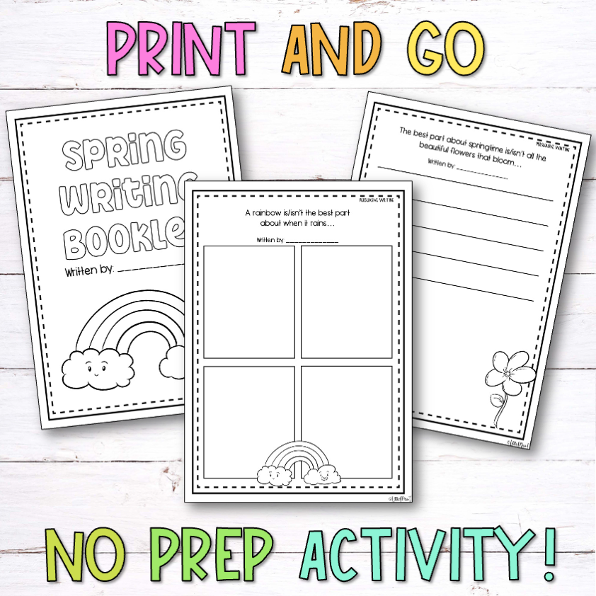 Spring Writing Prompts BUNDLE - Task Cards - Spring Writing Papers ...