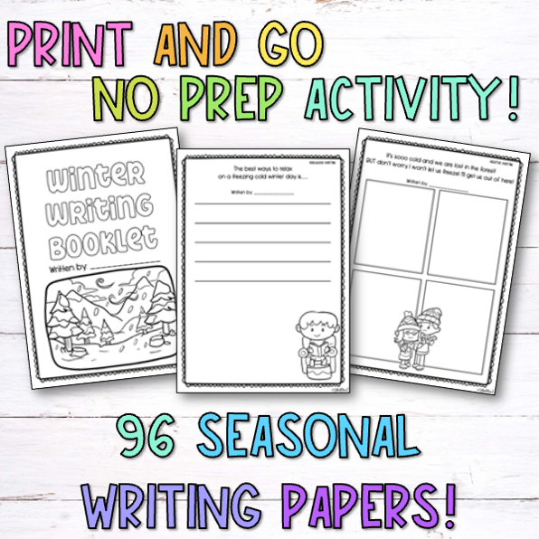 Seasons Writing Prompts BUNDLE - Summer Fall Spring Winter Writing Task ...