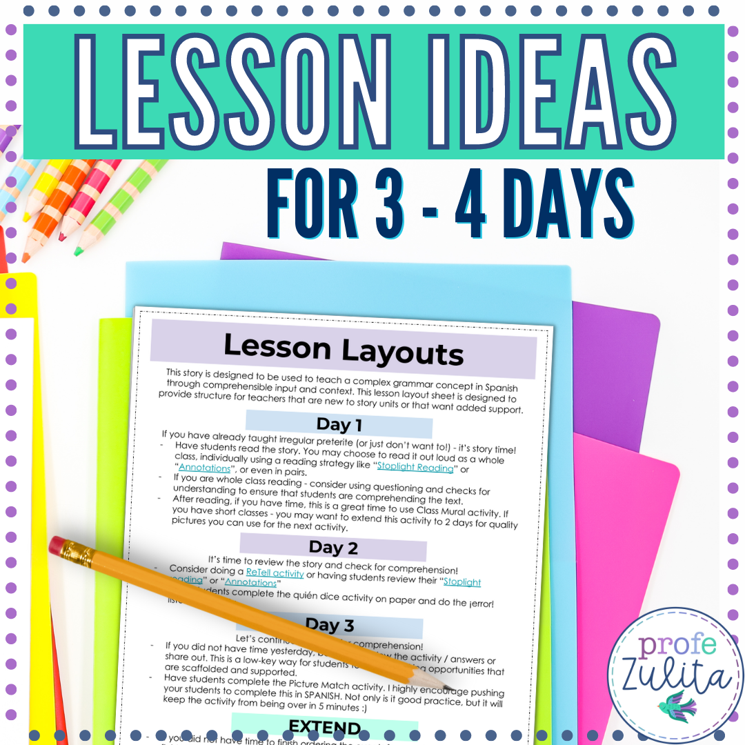 Spanish Irregular Future Tense Story Reading + 3 Activities - Sub Plans ...