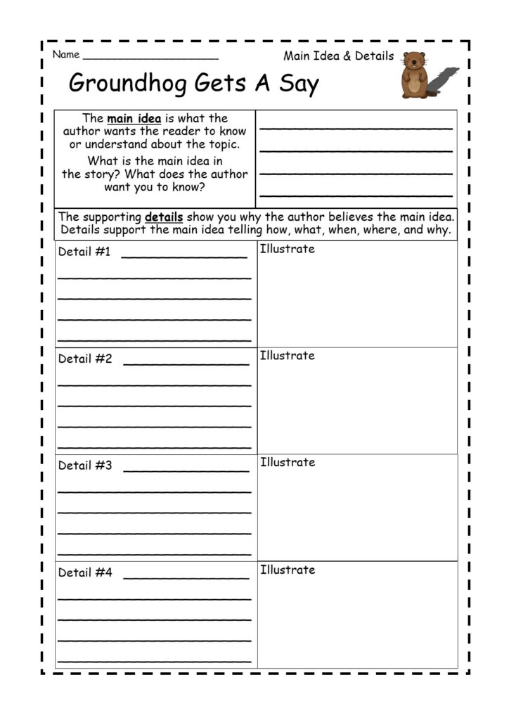 Groundhog Gets A Say Main Retell Sequence SummarizeIdea | Made By Teachers