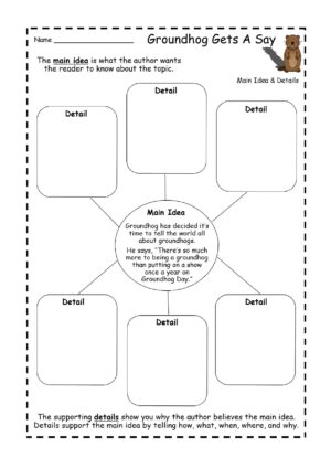 Groundhog Gets A Say Main Retell Sequence SummarizeIdea | Made By Teachers