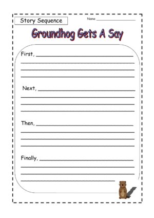 Groundhog Gets A Say Main Retell Sequence SummarizeIdea | Made By Teachers