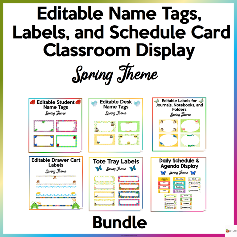 Editable Name Tags and Labels Back To School Theme Bundle | Made By ...