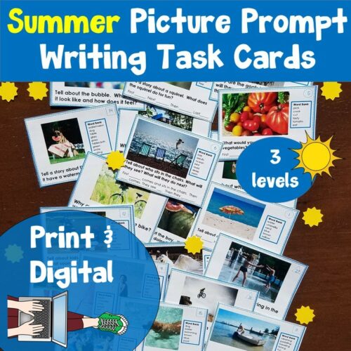 Picture Writing Prompt Task Cards Summer Print and Digital | Made By ...