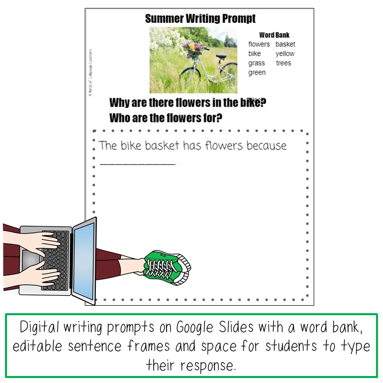 Picture Writing Prompt Task Cards Summer Print and Digital | Made By ...