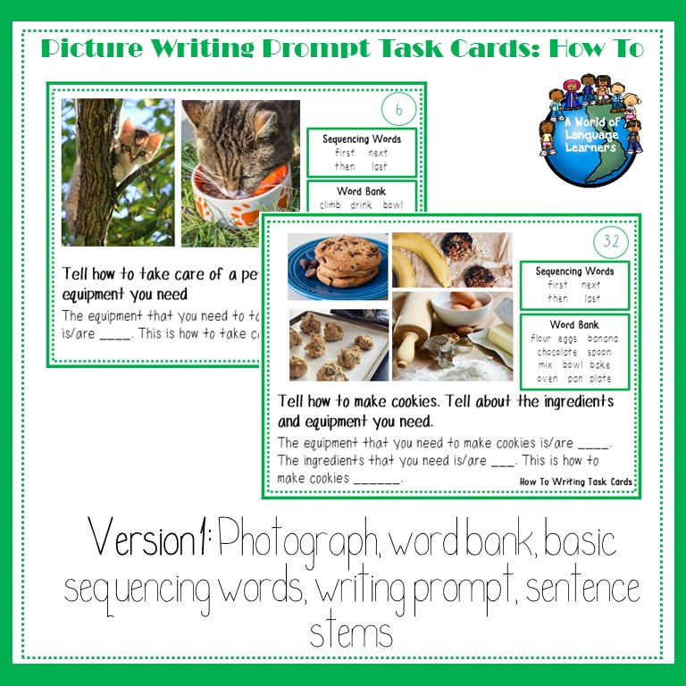 How To Picture Writing Prompt Task Cards Print and Digital | Made By ...