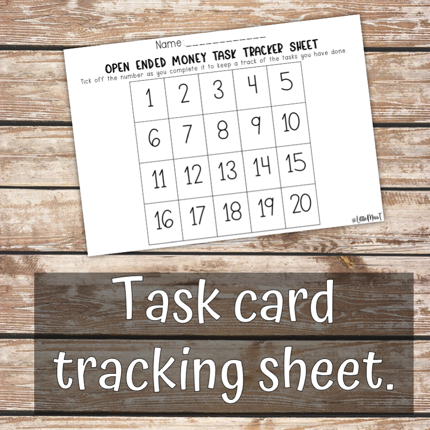 Money Task Cards and Workbook Open Ended Math Questions - Counting ...