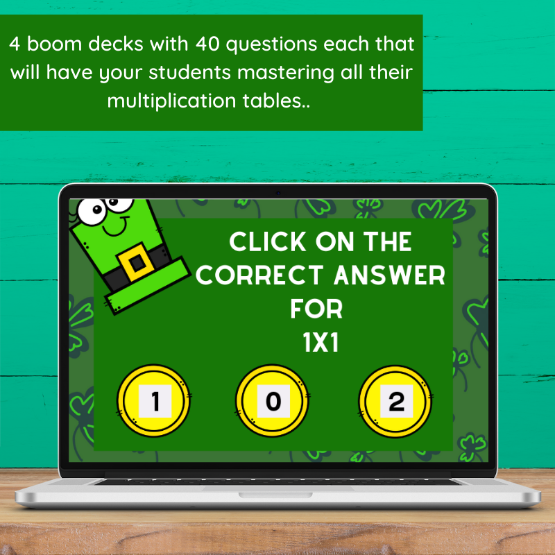 St. Paddy's Day Multiplication Drills Times Table Practice for 1s -12s ...