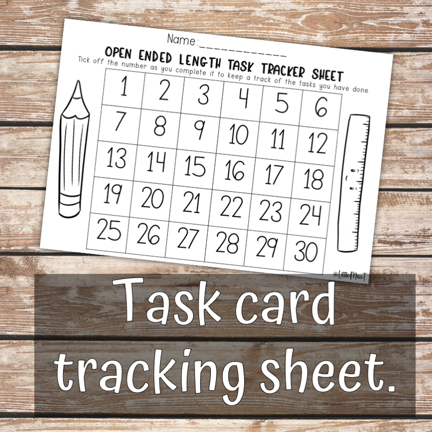 Length Measurement Task Cards - Open Ended Math Questions - Measuring ...