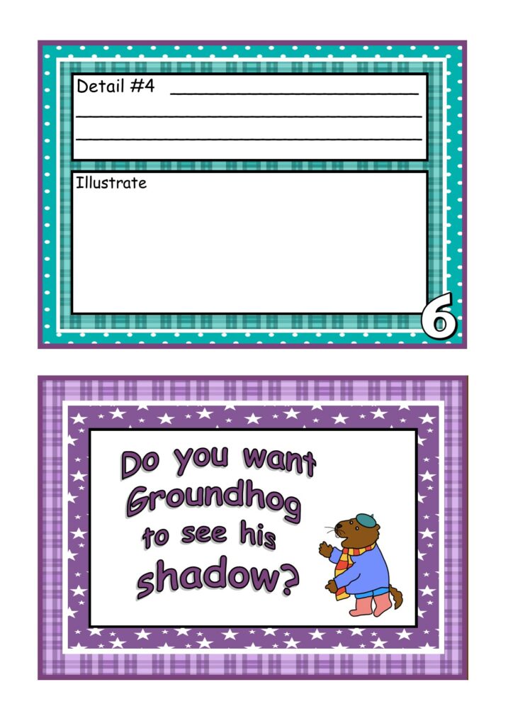 Substitute Groundhog Main Idea Retell Summarize Character Traits | Made ...