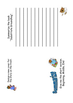 Substitute Groundhog Main Idea Retell Summarize Character Traits | Made ...