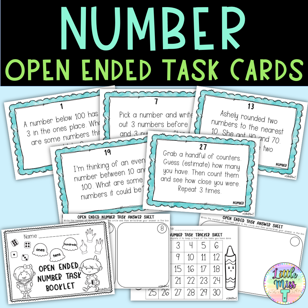 Number Task Cards - Open Ended Math Questions - Odd & Even - Counting ...