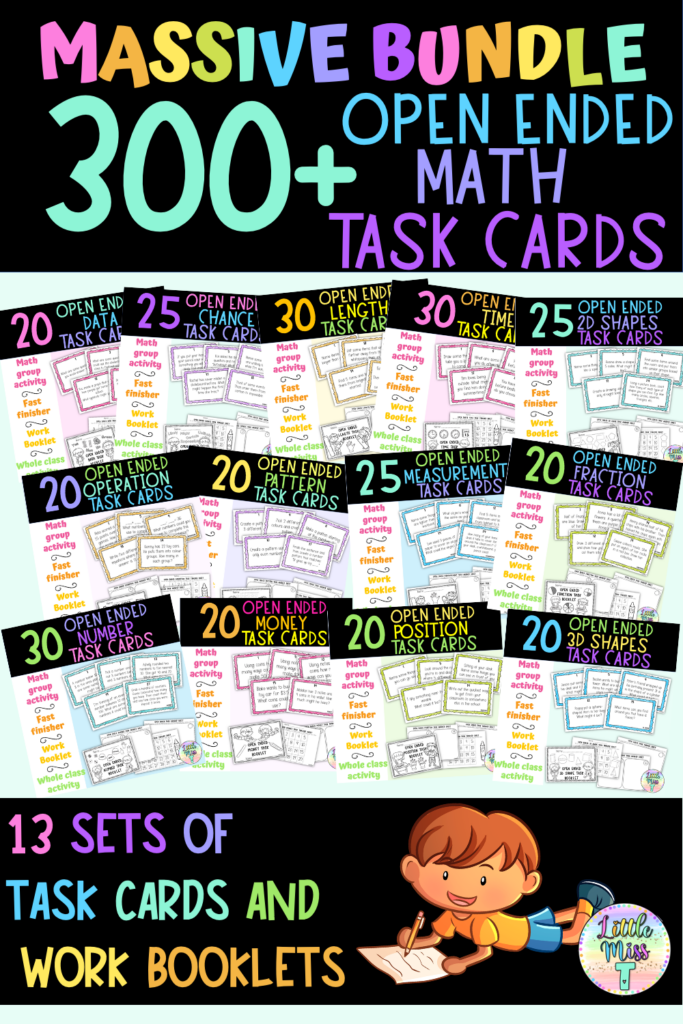 300+ Open Ended Questions Math Task Card BUNDLE | Made By Teachers