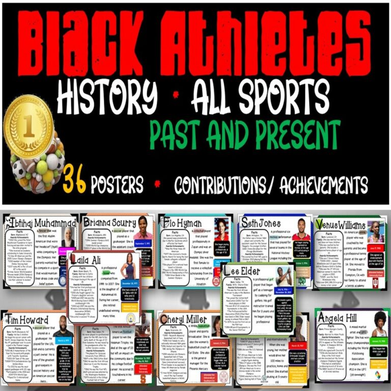 African American Black History & Present Athletes All Sports | 36 ...
