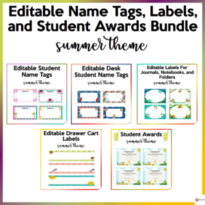Editable Name Tags and Labels Fall Theme Bundle | Made By Teachers