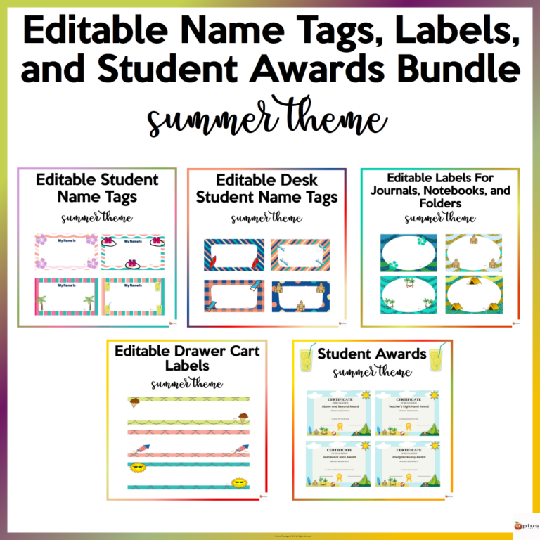 Editable Name Tags and Labels Sweets Theme Bundle | Made By Teachers