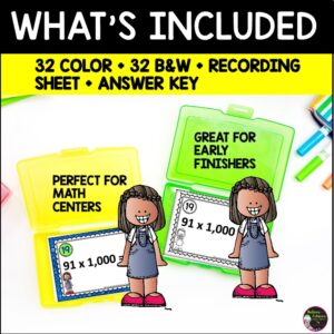 Multiplying by 10, 100, and 1,000 Task Cards | Made By Teachers