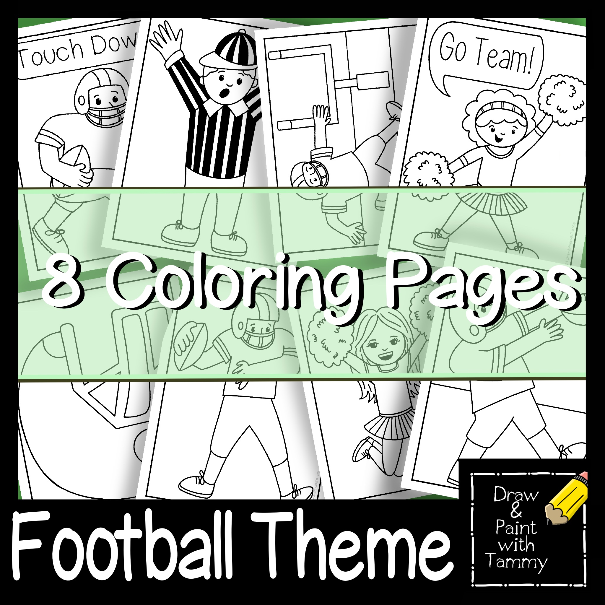 Football Theme Fall Winter Printable Coloring Pages | Made By Teachers