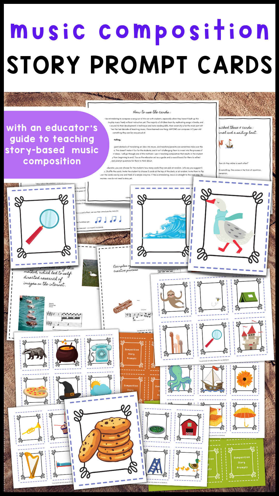 Music Composition Cards - Story Cards - Storytelling Creative Writing ...