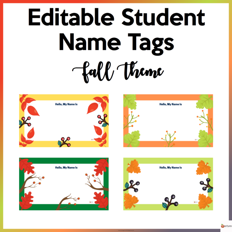Editable Name Tags and Labels Fall Theme Bundle | Made By Teachers