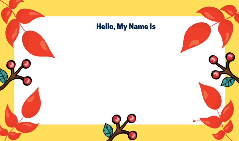 Editable Student Name Tags Fall Theme | Made By Teachers