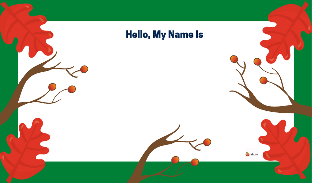 Editable Student Name Tags Fall Theme | Made By Teachers