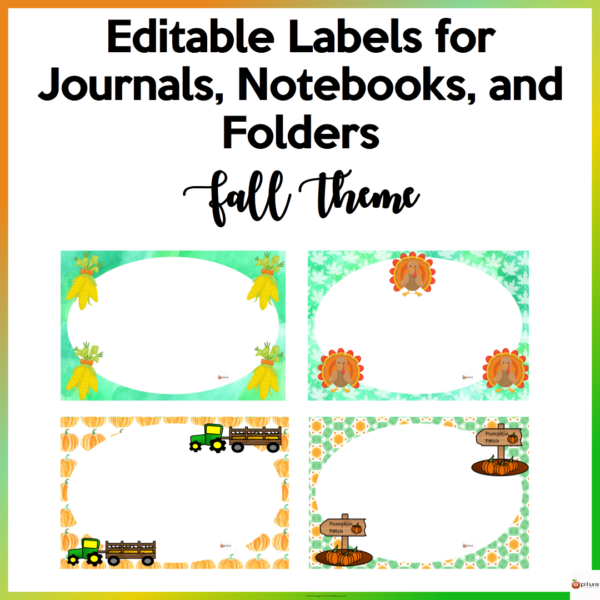 Editable Name Tags and Labels Fall Theme Bundle | Made By Teachers